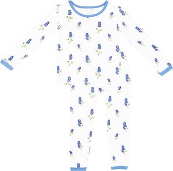 Kyte BABY Periwinkle Blue Bonnet 2-Piece Pajamas | Nordstromrack