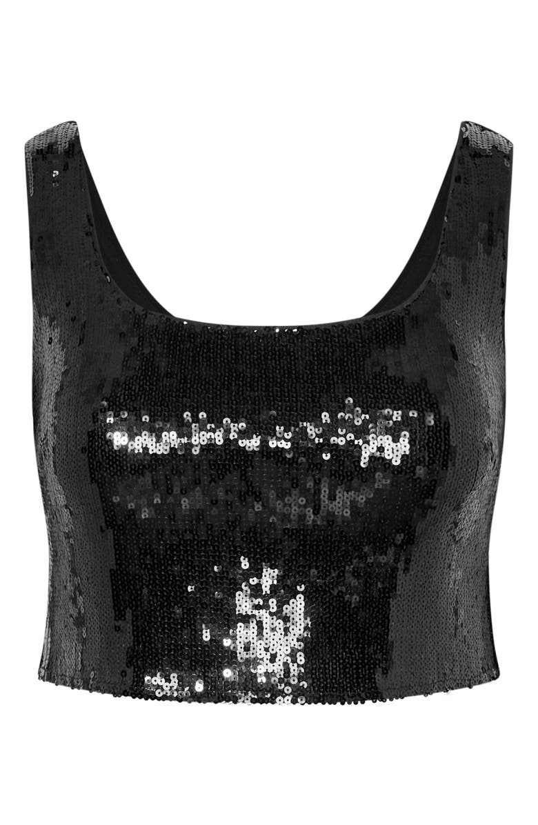 City Chic Savanna Sequin Crop Tank | Nordstromrack