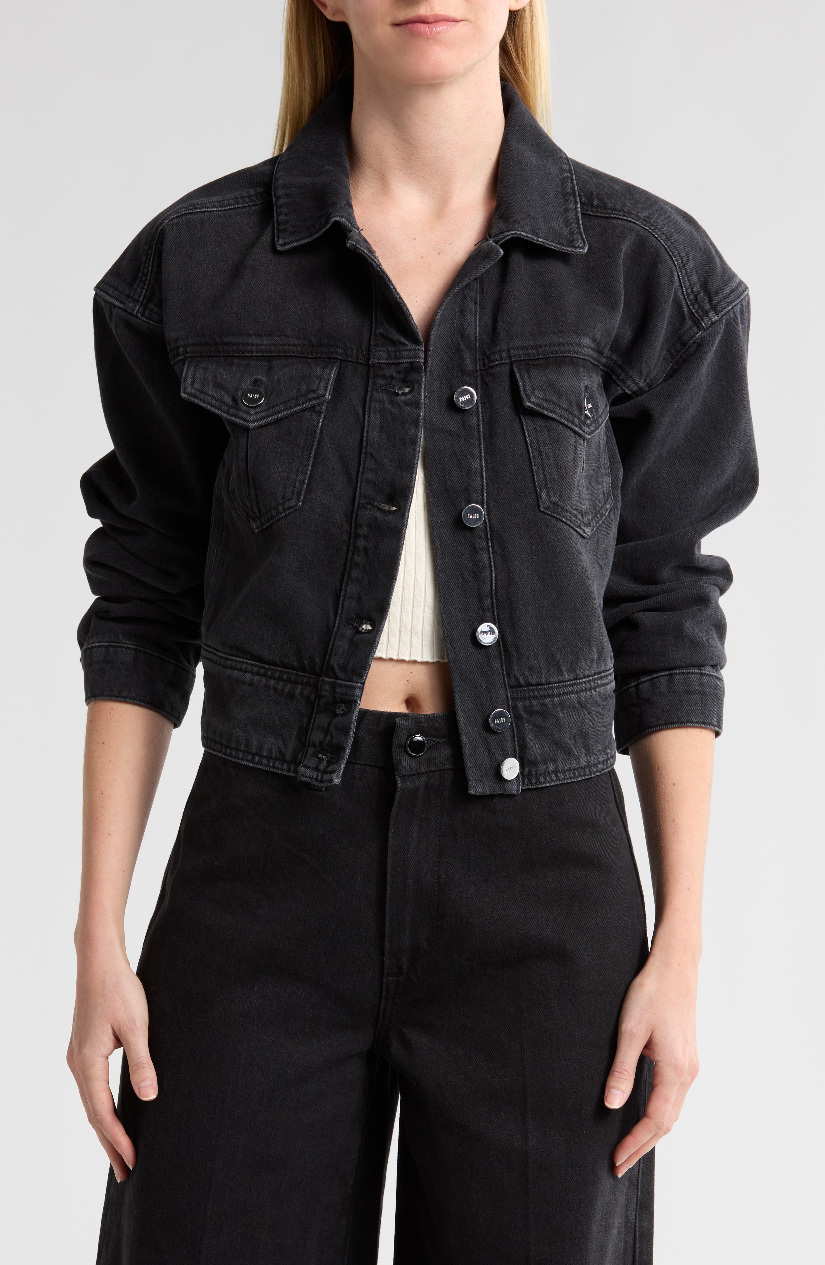 PAIGE Bree Crop Denim Jacket | Nordstromrack