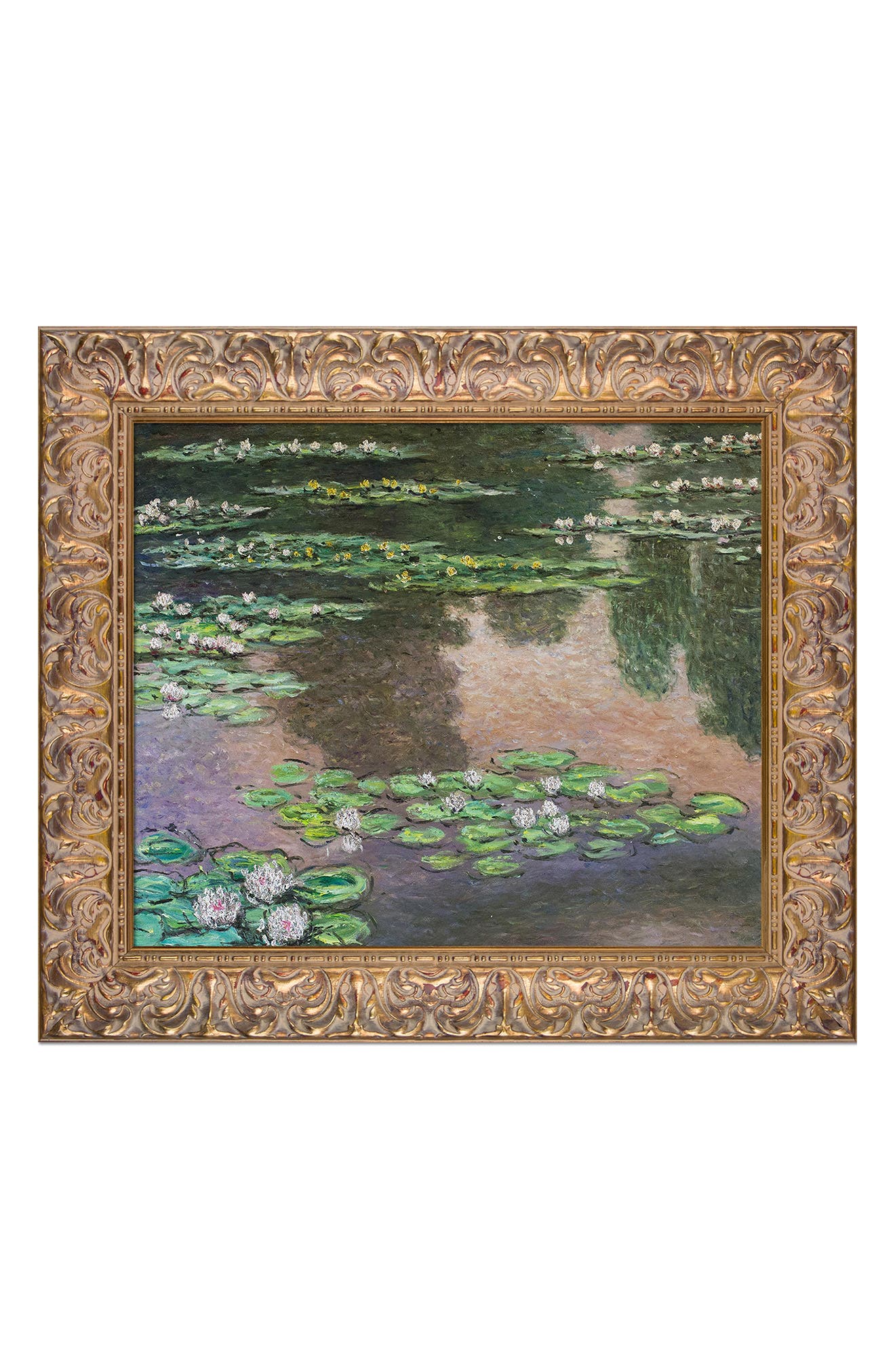 OVERSTOCK ART Water Lilies, Green and Violet by Claude Monet Hand ...