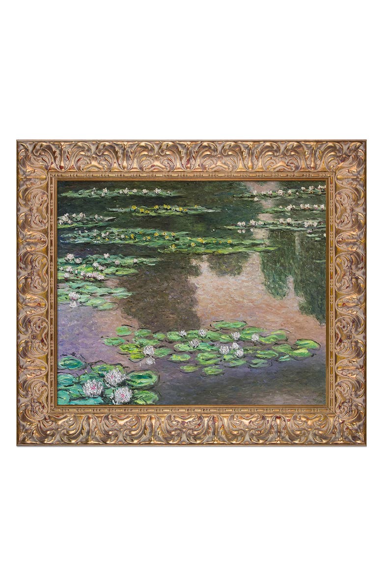 OVERSTOCK ART Water Lilies, Green and Violet by Claude Monet Hand ...