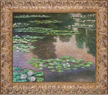 OVERSTOCK ART Water Lilies, Green and Violet by Claude Monet Hand ...