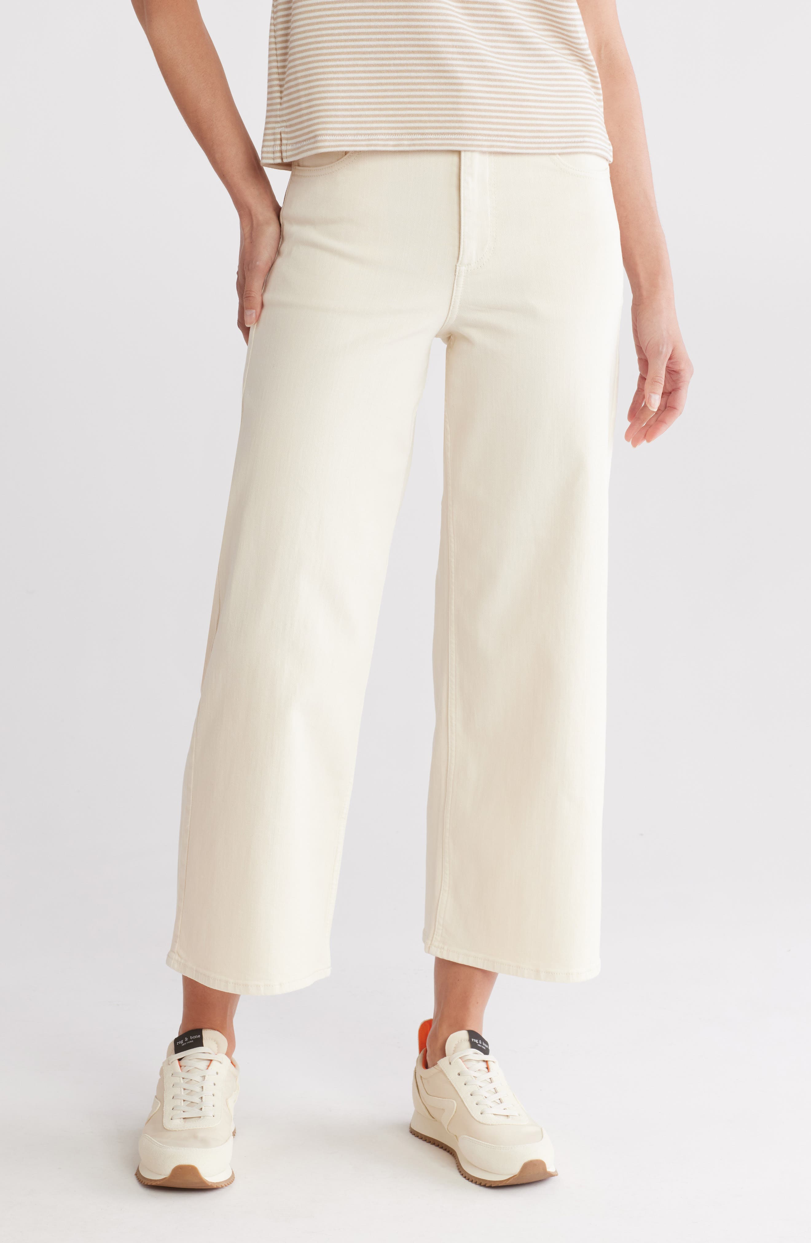 rag & bone Annie High Waist Crop Wide Leg Jeans | Nordstromrack