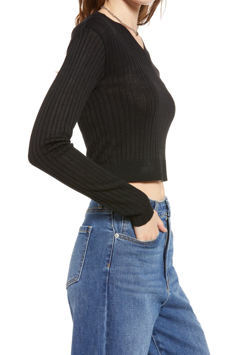 BP. Reagan Rib Crop Sweater | Nordstromrack