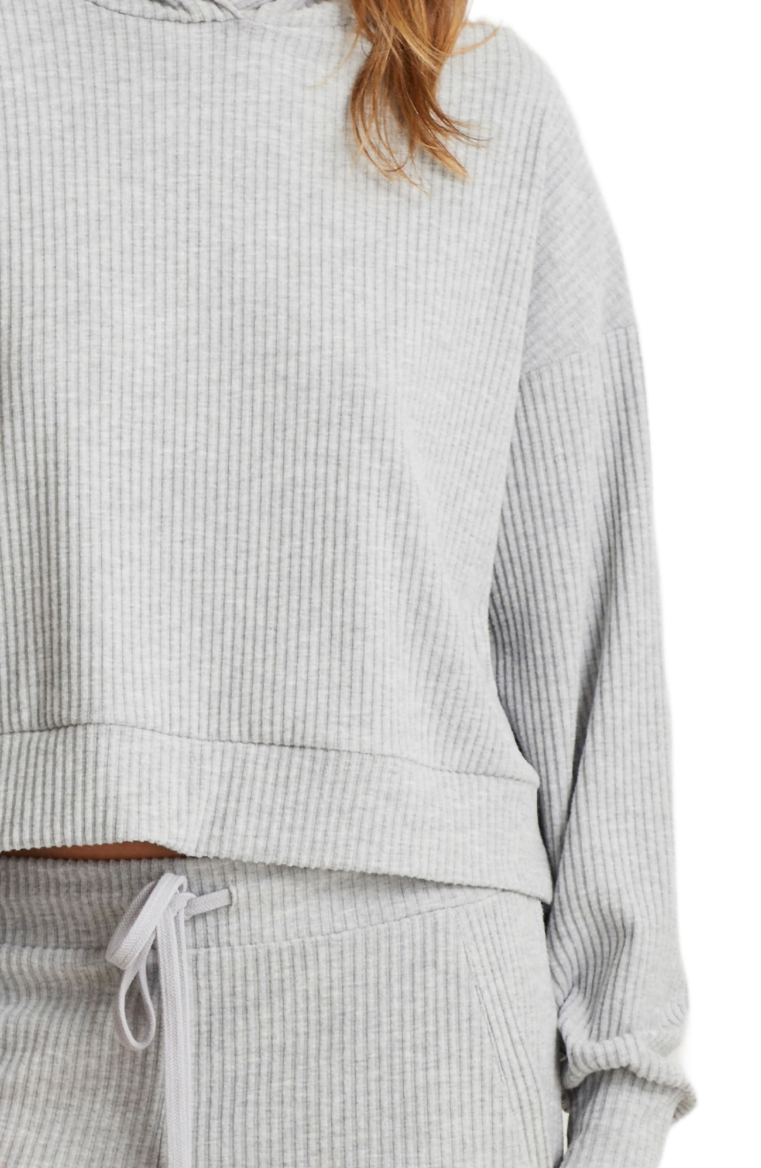 Papinelle Ribbed Crop Hoodie | Nordstromrack