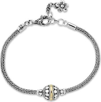 SAMUEL B. Bali Filigree Sterling Silver & 18K Gold Bracelet | Nordstromrack