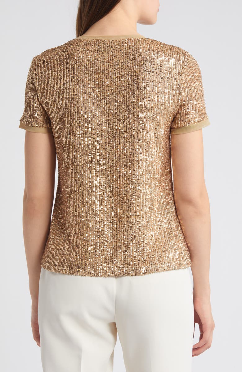 Anne Klein Sequin Mesh Top | Nordstrom