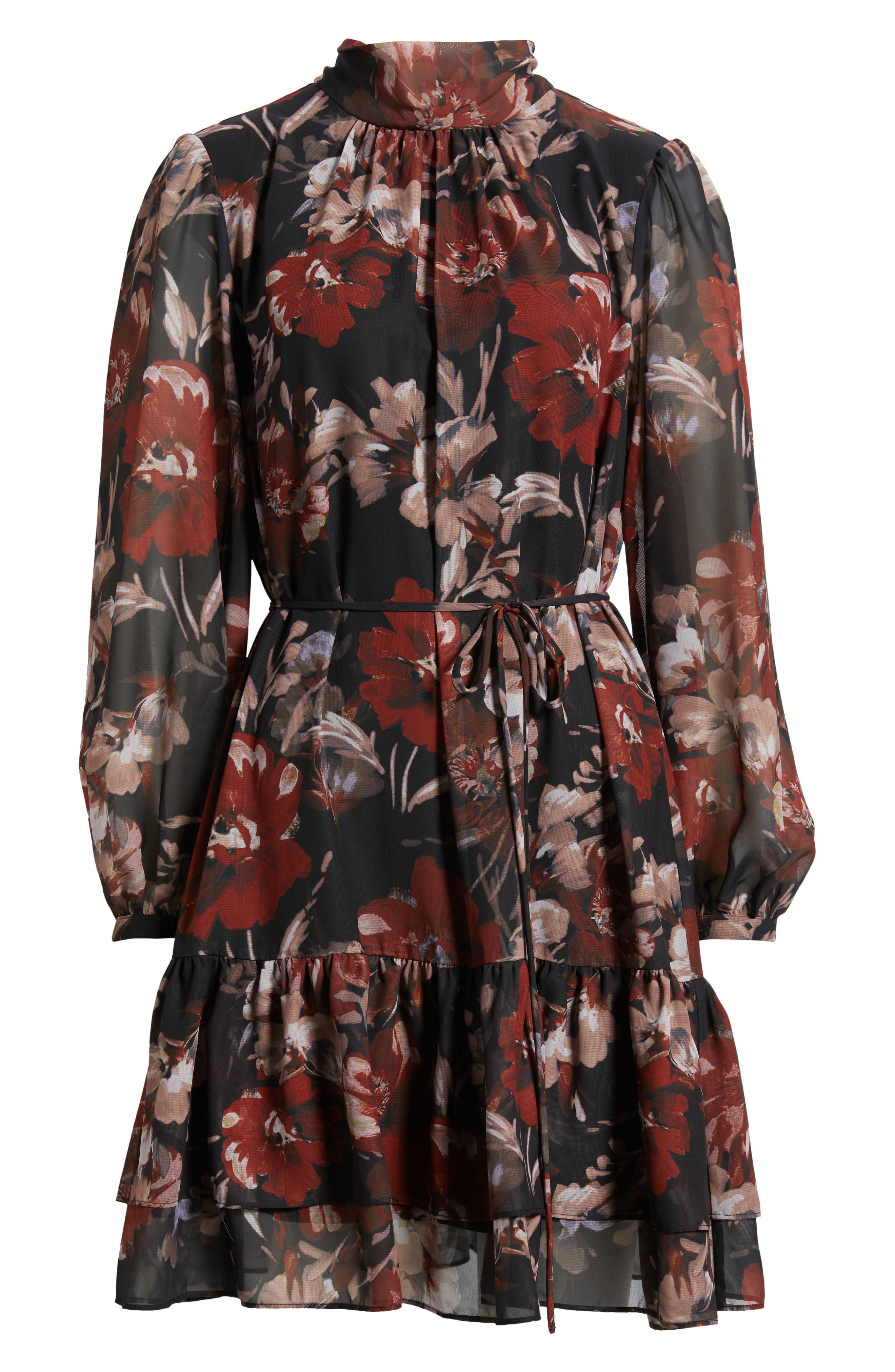 Julia Jordan Long Sleeve Mock Neck Floral Dress | Nordstrom