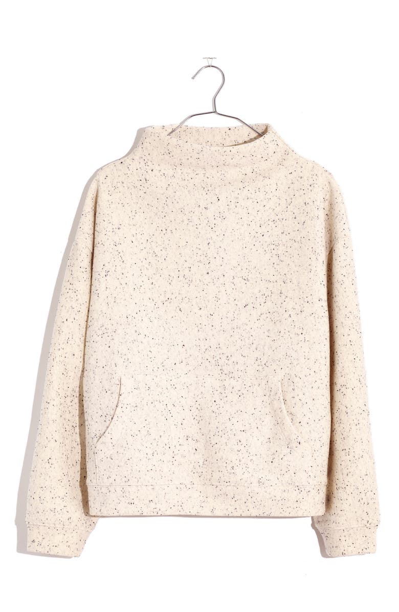 Madewell Donegal Mock Neck Side Button Sweatshirt | Nordstrom