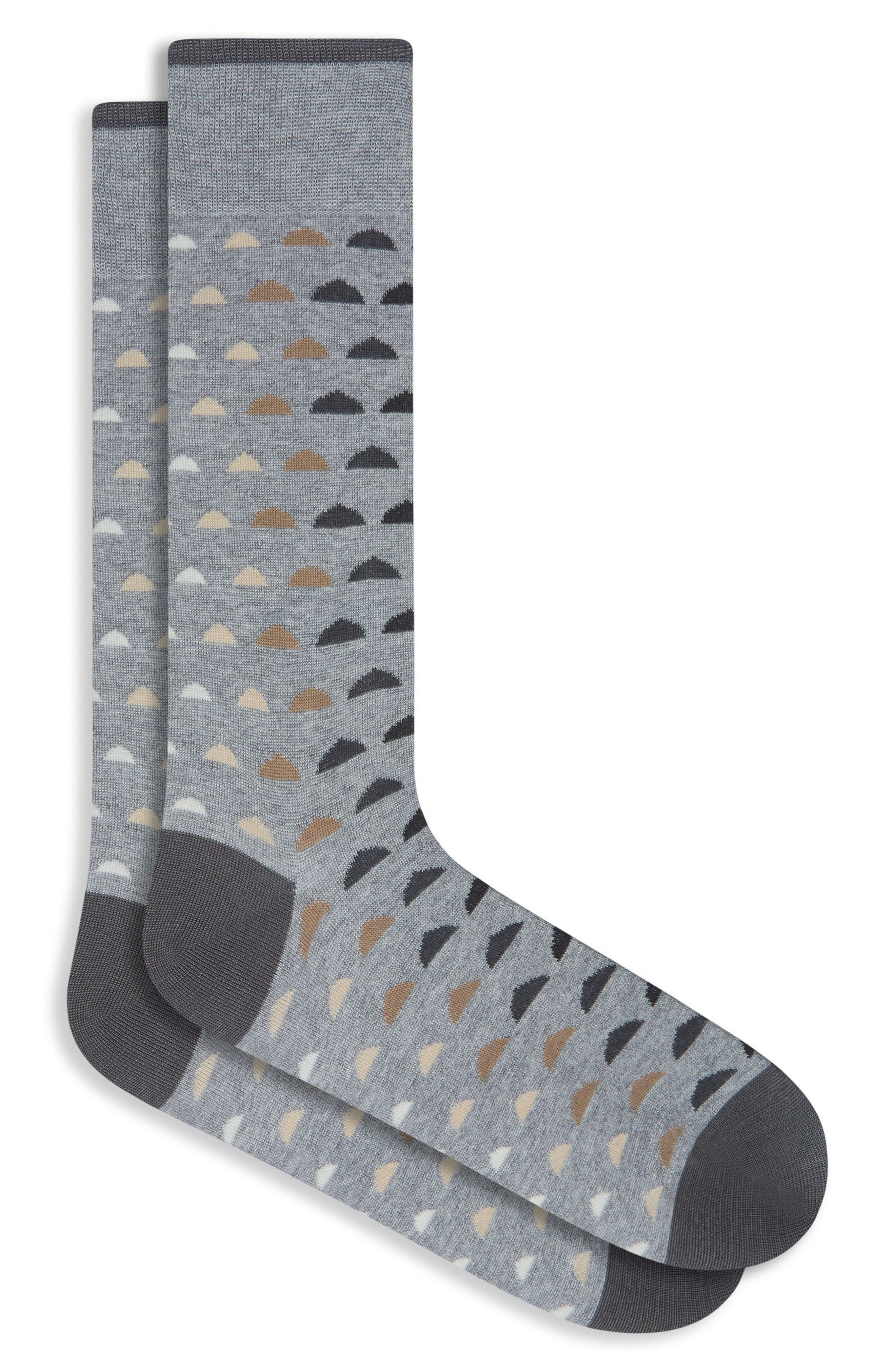 Bugatchi Semicircle Mercerized Cotton Blend Dress Socks | Nordstrom