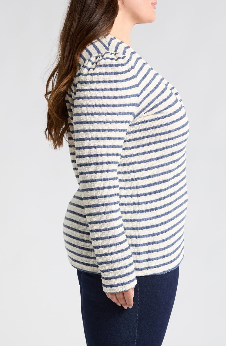 GIBSONLOOK The Amelia Stripe Henley Top | Nordstromrack