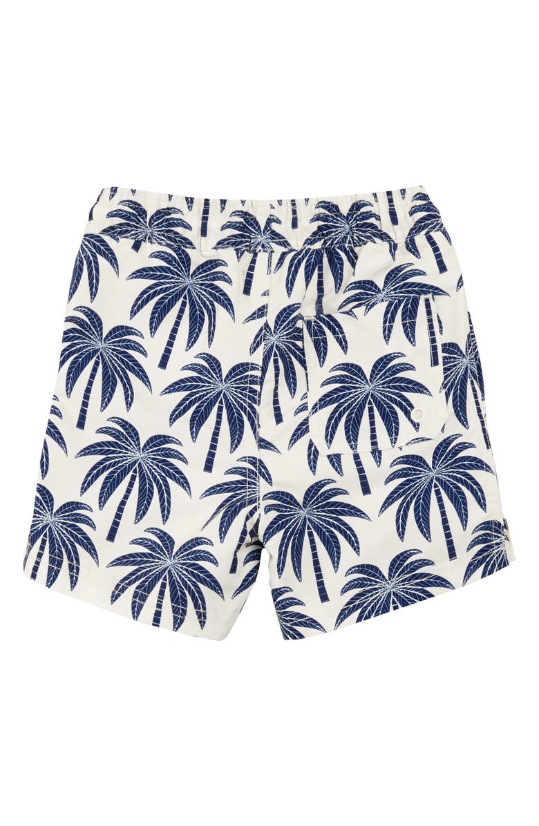 MILES THE LABEL Kids' Palm Tree Print Volley Swim Trunks UPF-50 ...