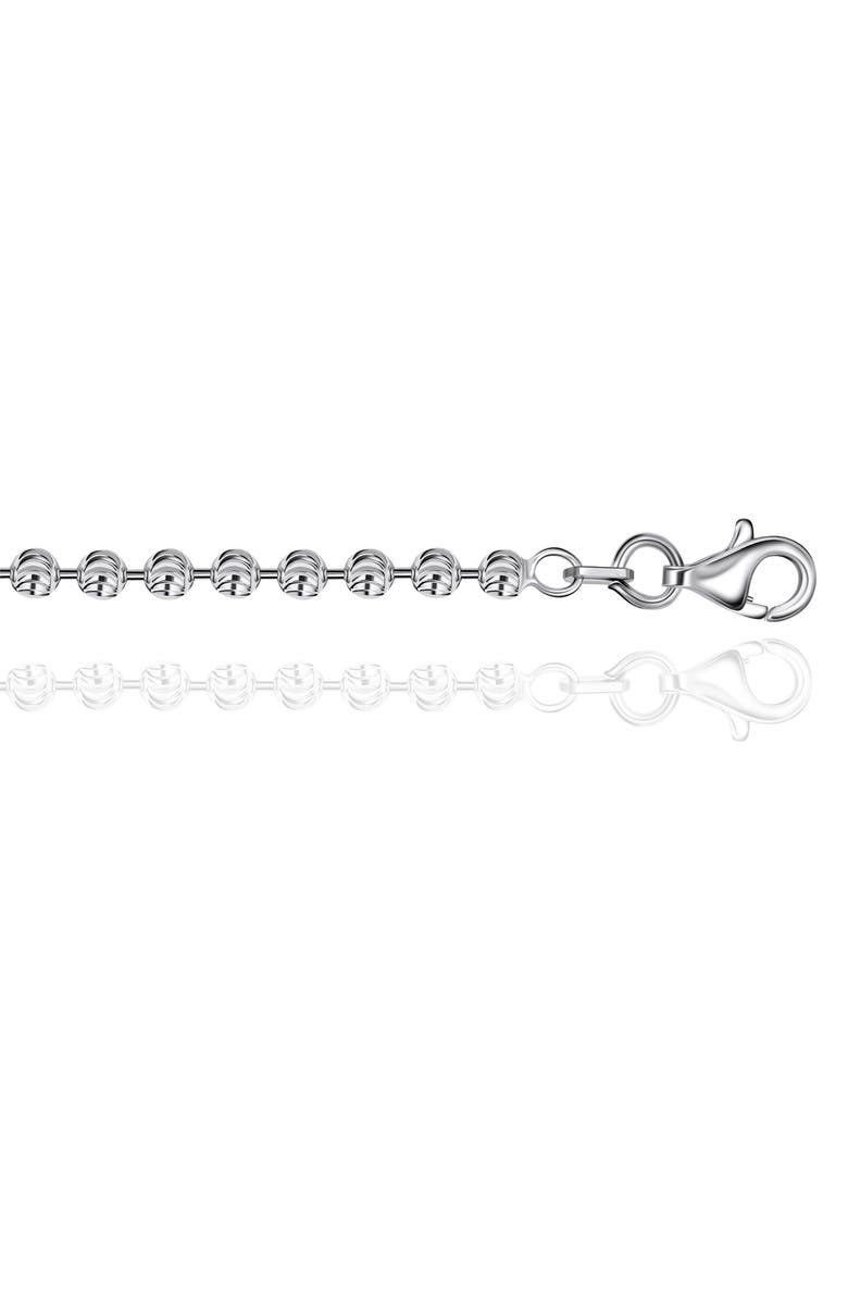 BEST SILVER 10K White Gold 2mm Crescent Ball Chain Bracelet | Nordstromrack