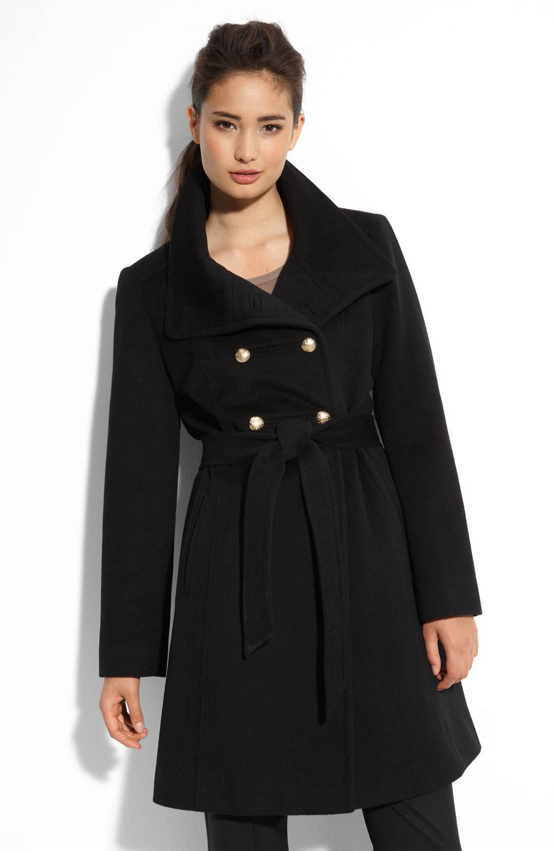 Ellen Tracy Double Breasted Wool Blend Trench | Nordstrom