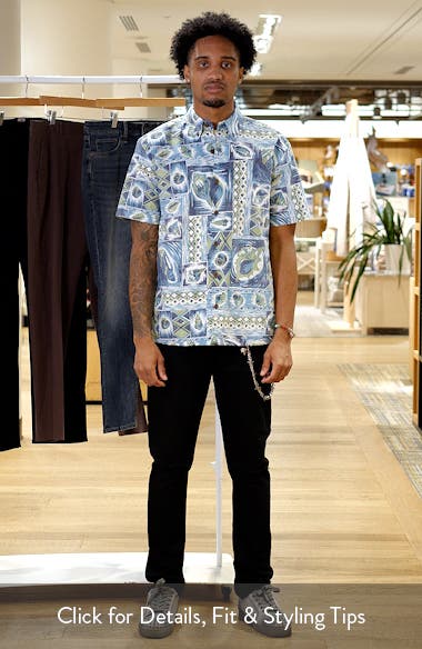 Kahala King's Shells Short Sleeve Cotton Button-Down Shirt | Nordstrom
