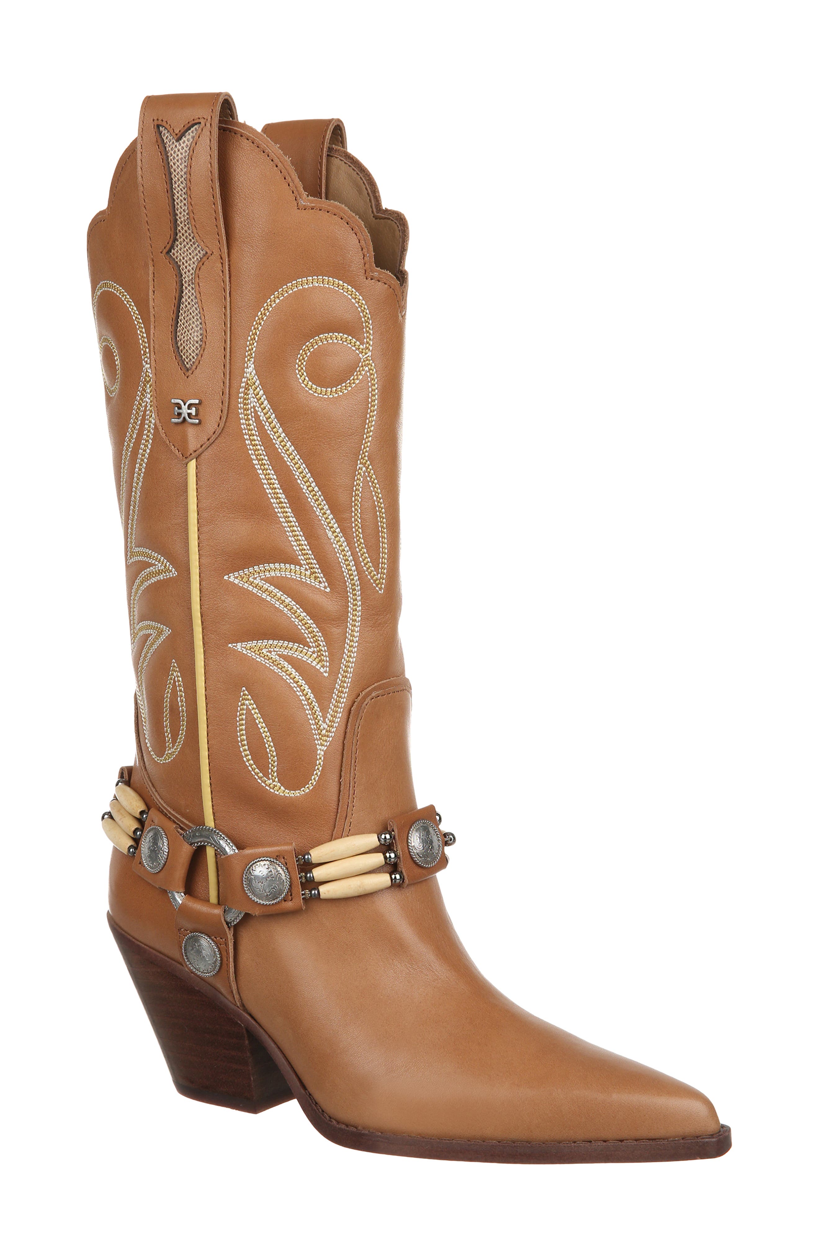 Sam Edelman Jackie Harness Pointed Toe Western Boot (Women) | Nordstromrack