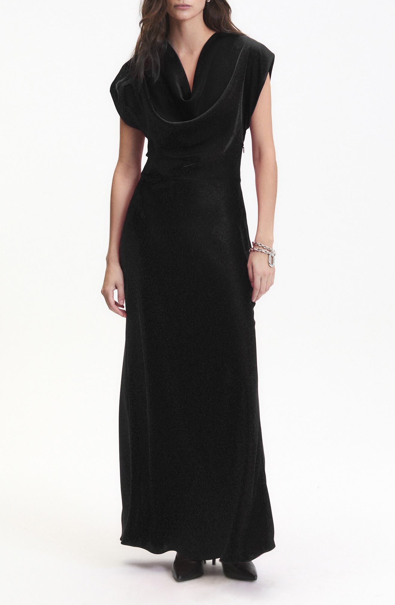 DELUC Dahlia Satin Cowl Neck Gown | Nordstrom