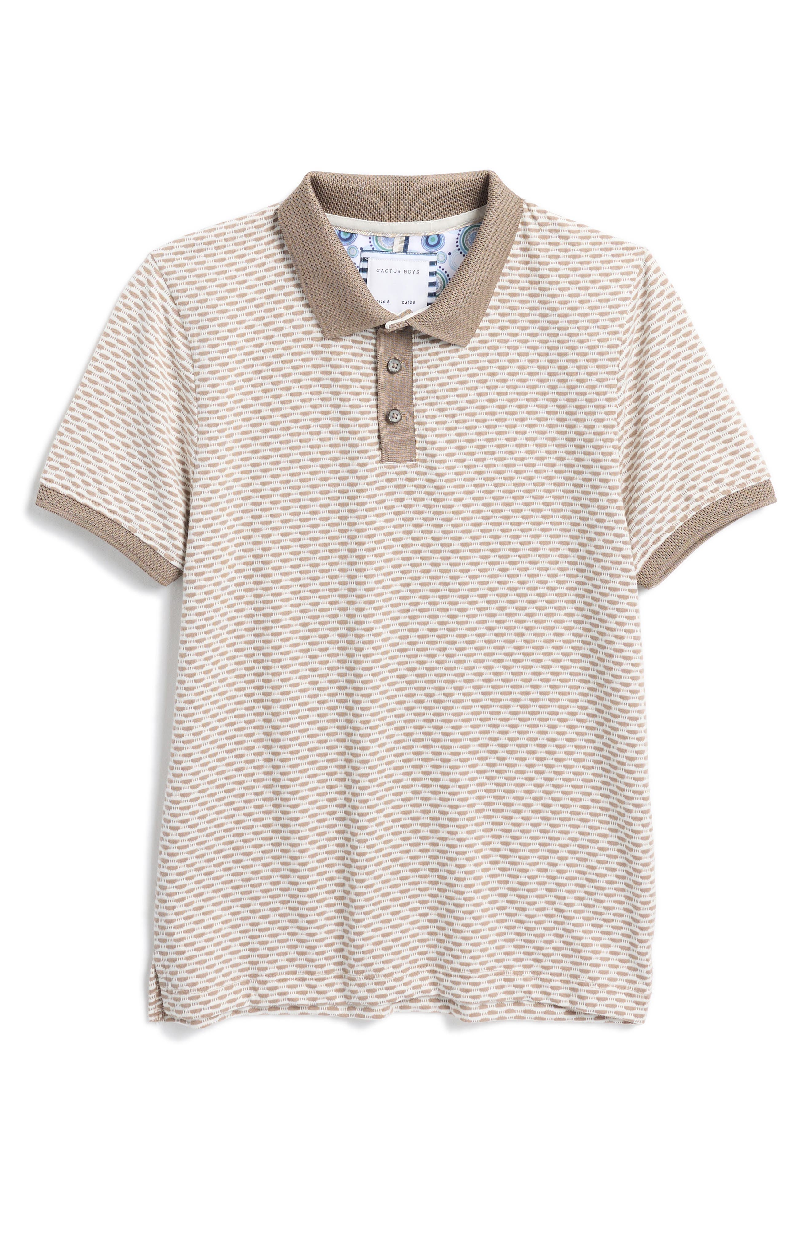 DENIM AND FLOWER Kids' Textured Knit Polo | Nordstromrack