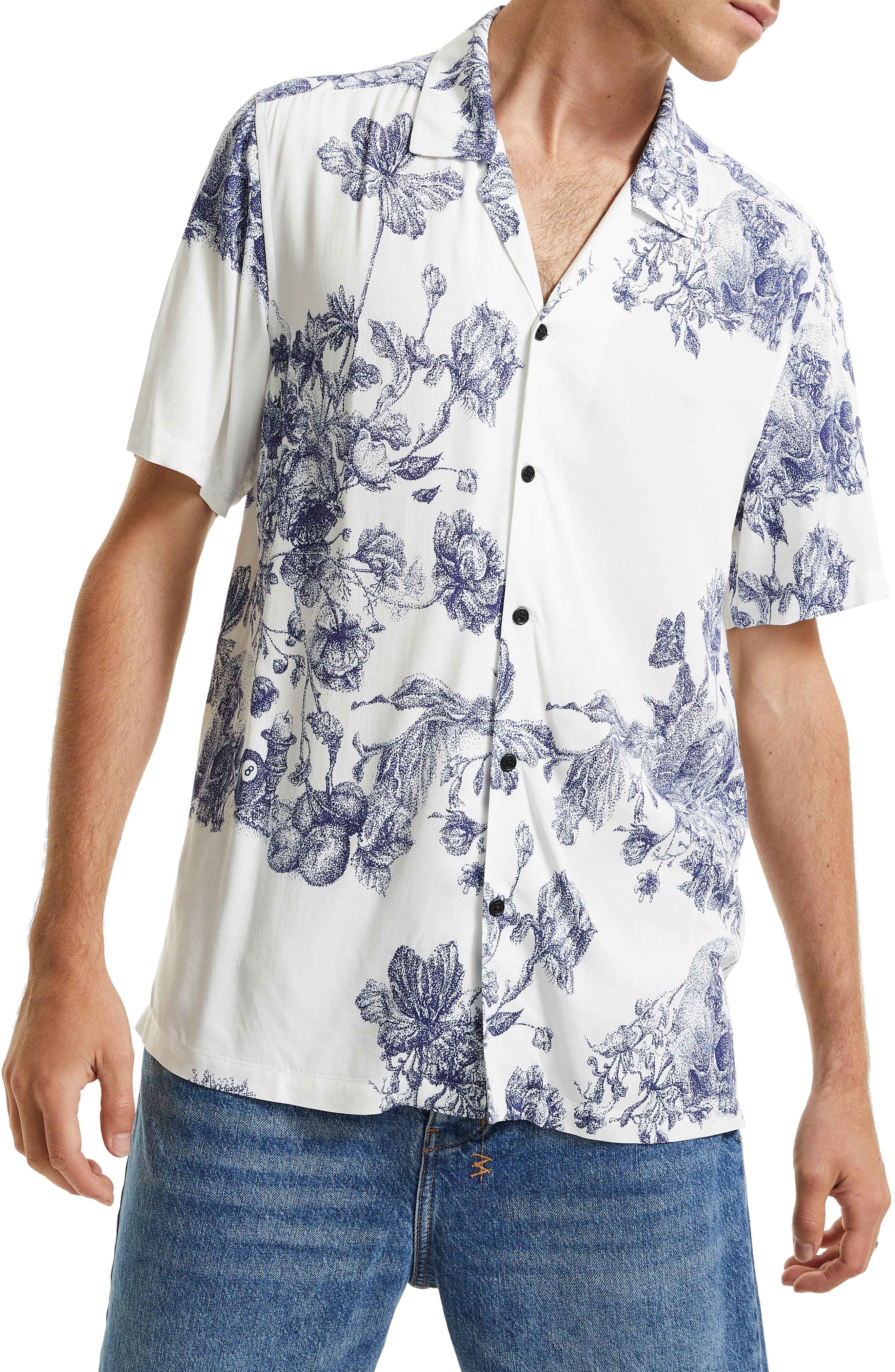 Master Floral Short Sleeve Button-Up Resort Shirt (Men) | Nordstromrack