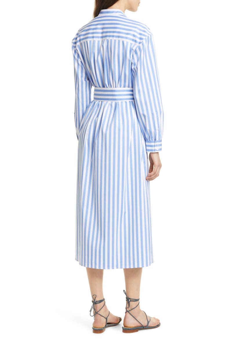 Half Placket Long Sleeve Stripe Midi Dress (Women) | Nordstromrack