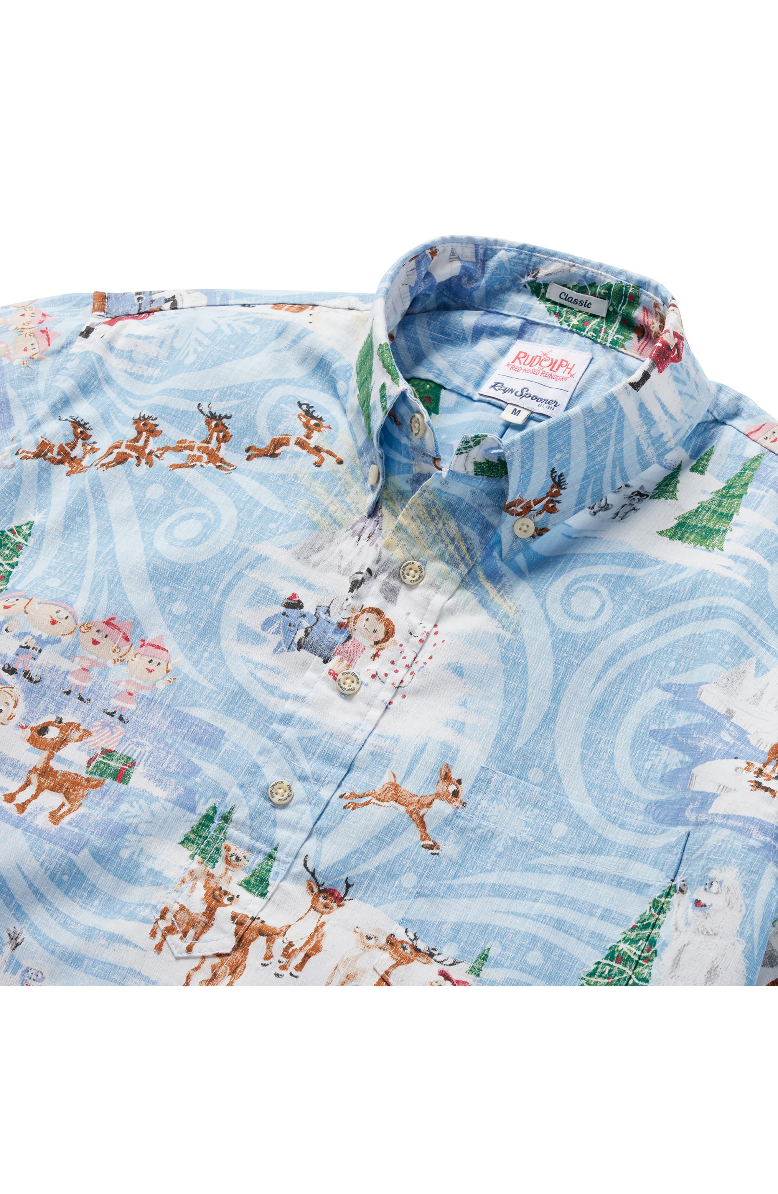 Reyn Spooner Rudolf The Red Nose Reindeer Classic Fit Short Sleeve ...