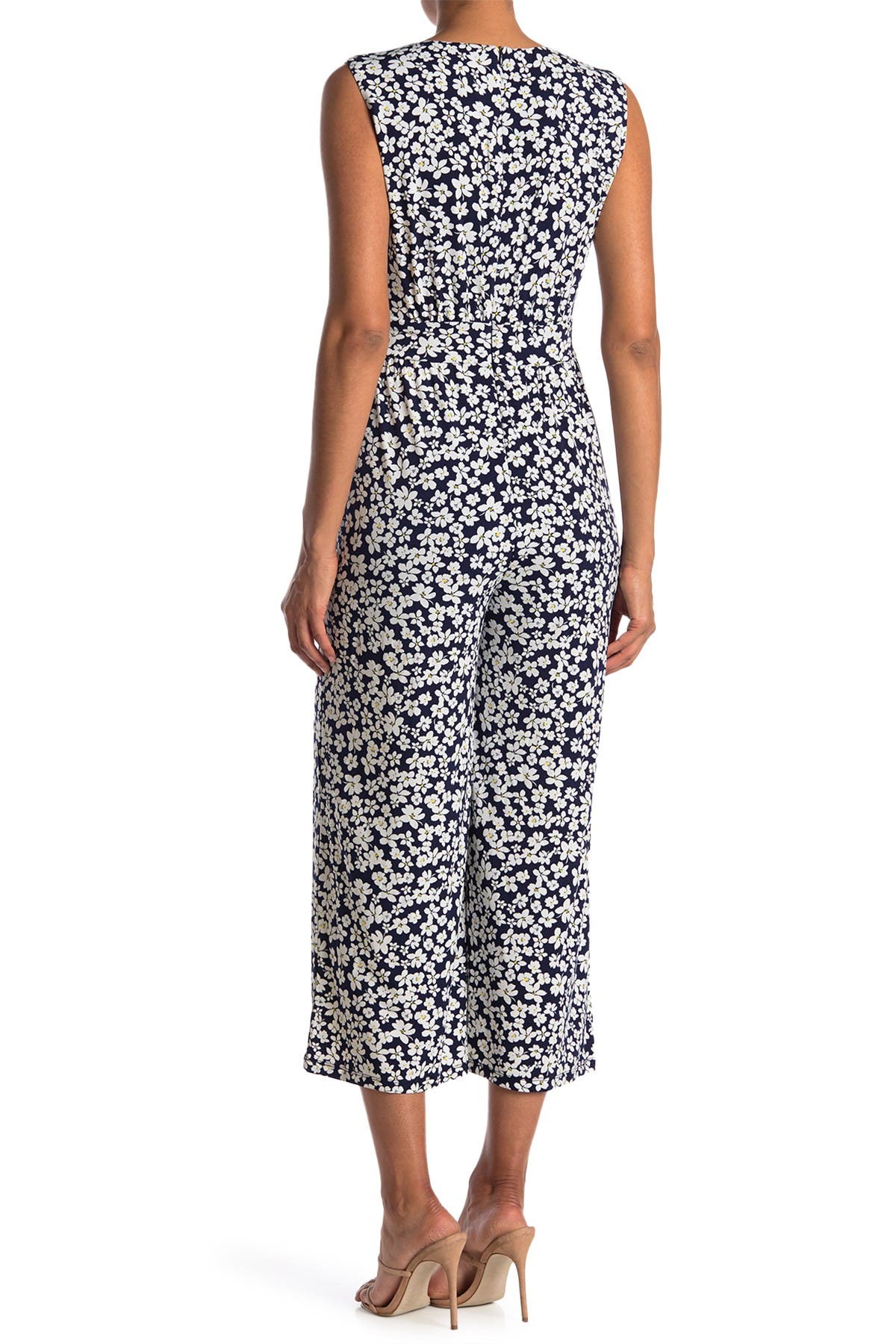 London Times Ditsy Print Inset Waist Jumpsuit | Nordstromrack
