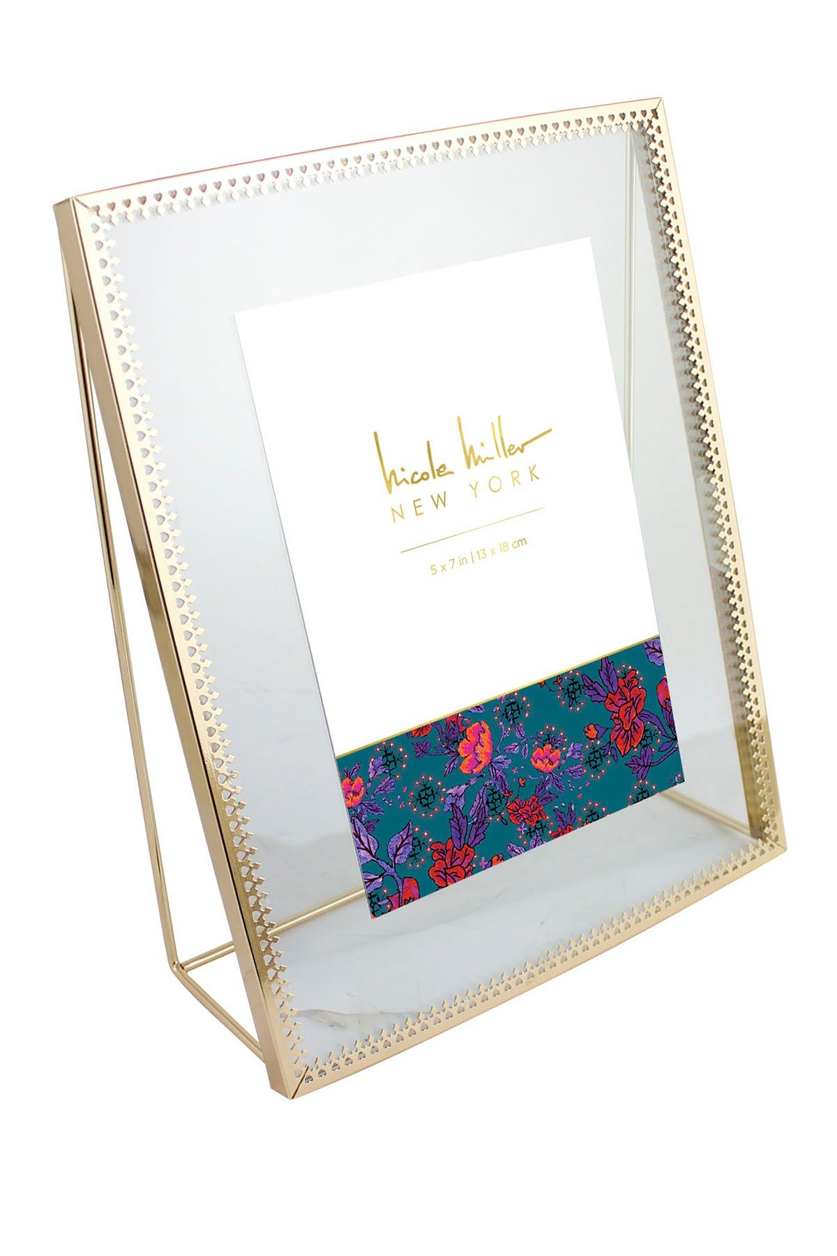 AZZURE HOME Gold 8" x 10" Metal Picture Frame with A-Frame Backing and ...