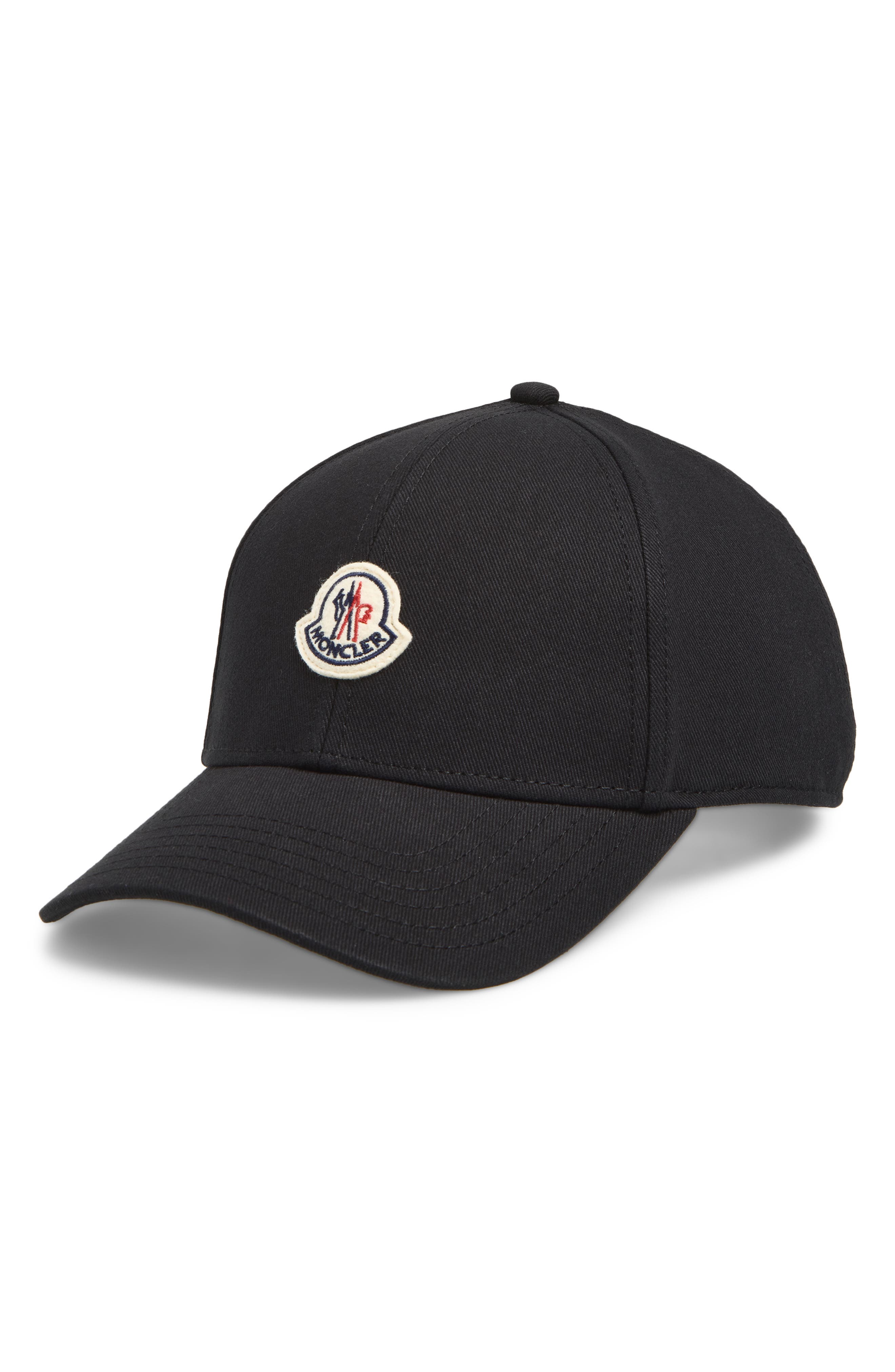 Moncler Logo Patch Cotton Gabardine Baseball Cap | Nordstrom