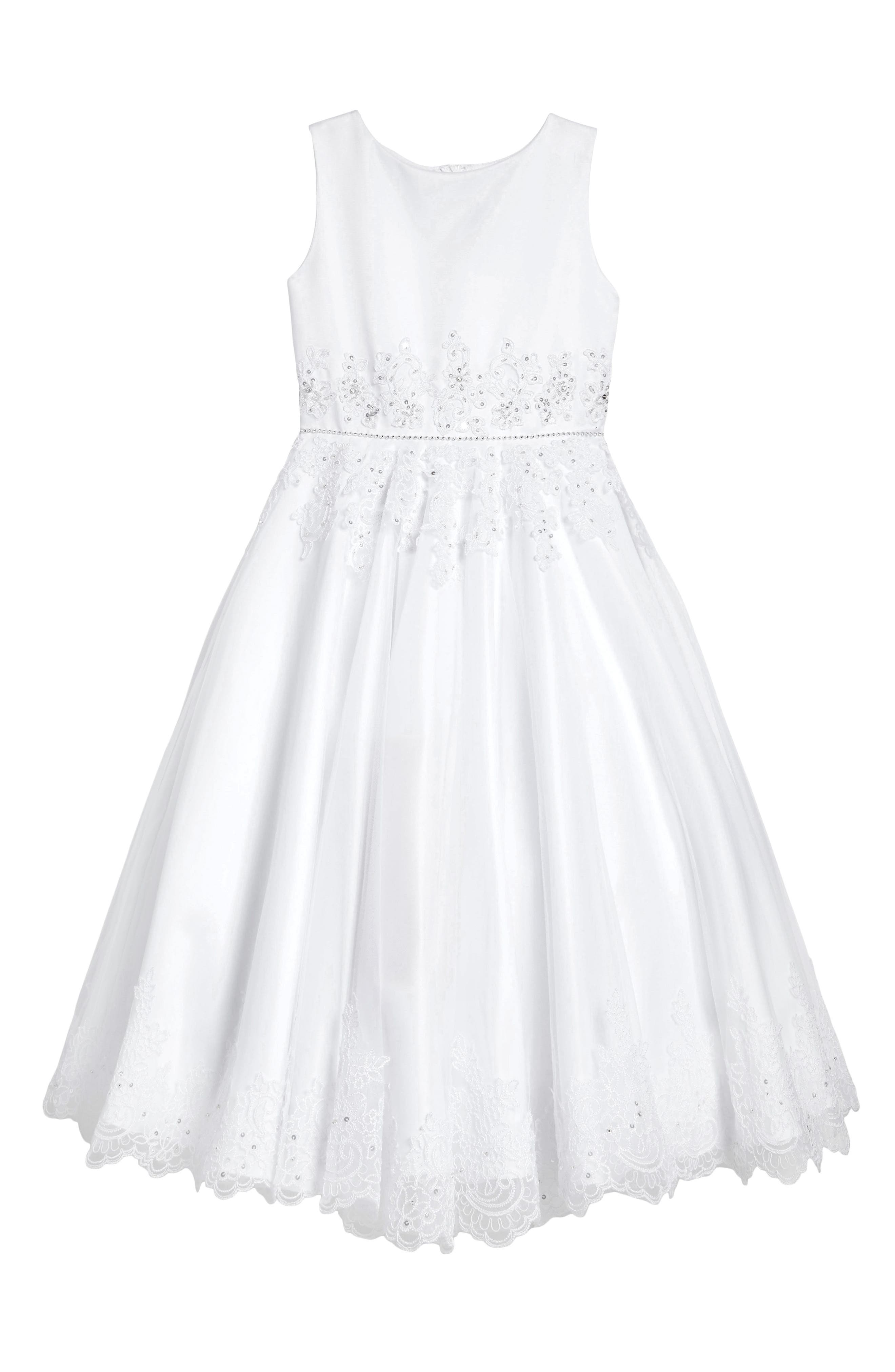 Joan Calabrese for Mon Cheri Satin & Tulle First Communion Dress ...