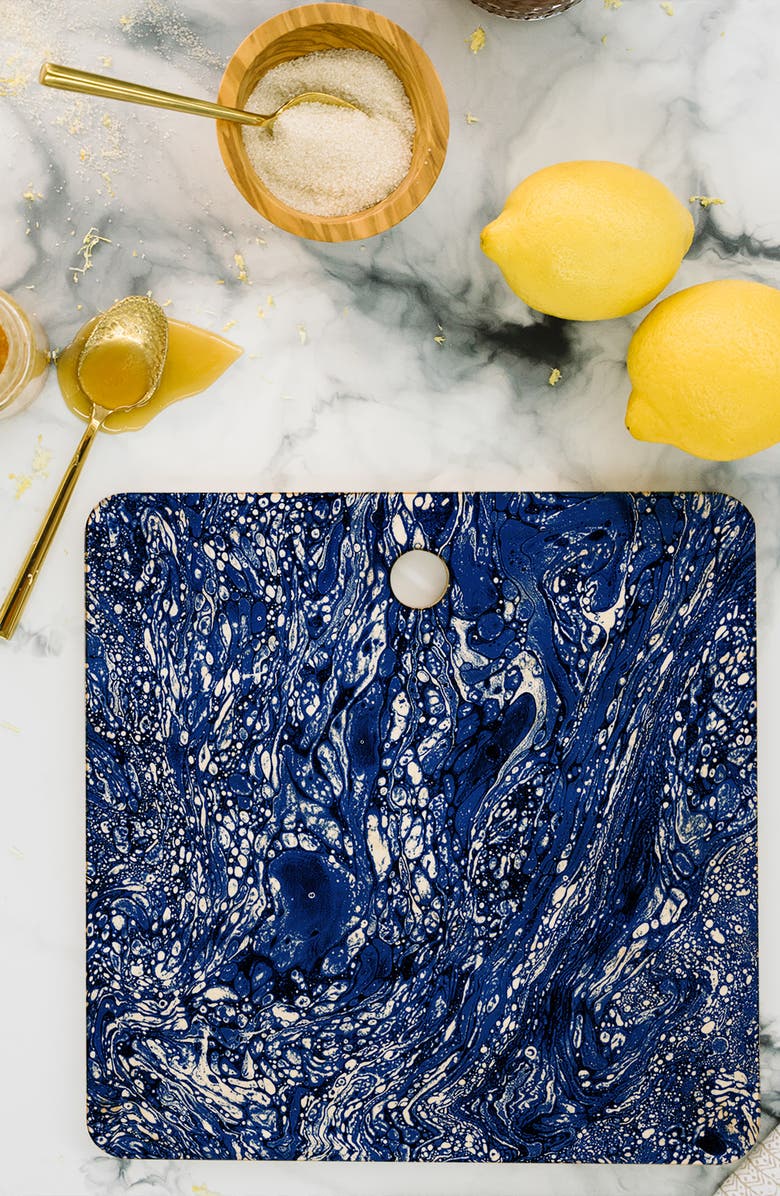 Deny Designs Amy Sia Marble Dark Blue Cutting Board | Nordstromrack