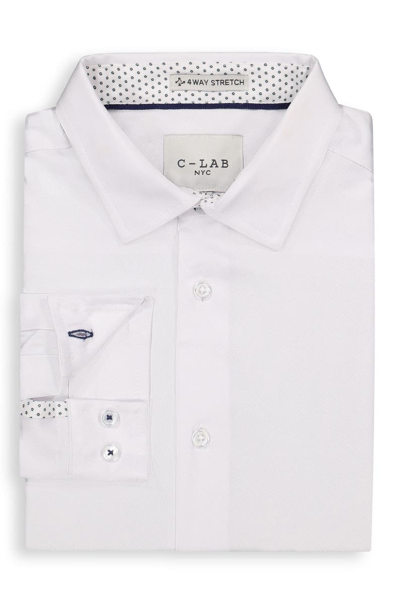 C-LAB NYC Solid 4-Way Stretch Dress Shirt | Nordstromrack