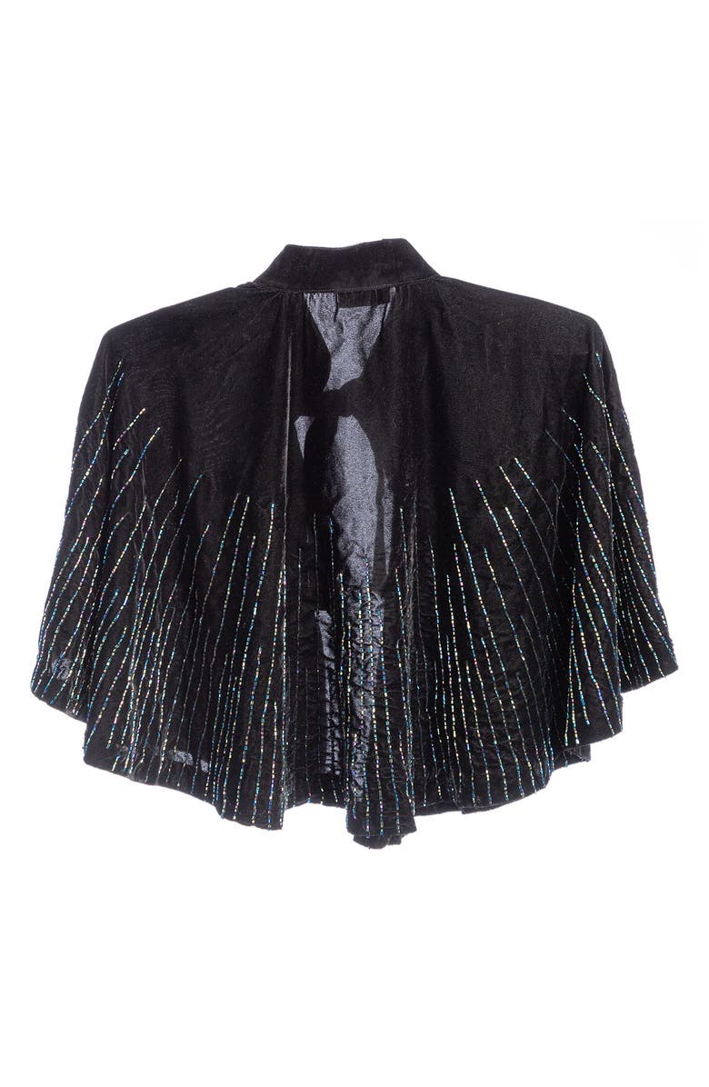 SAACHI Beaded Velvet Capelet | Nordstromrack