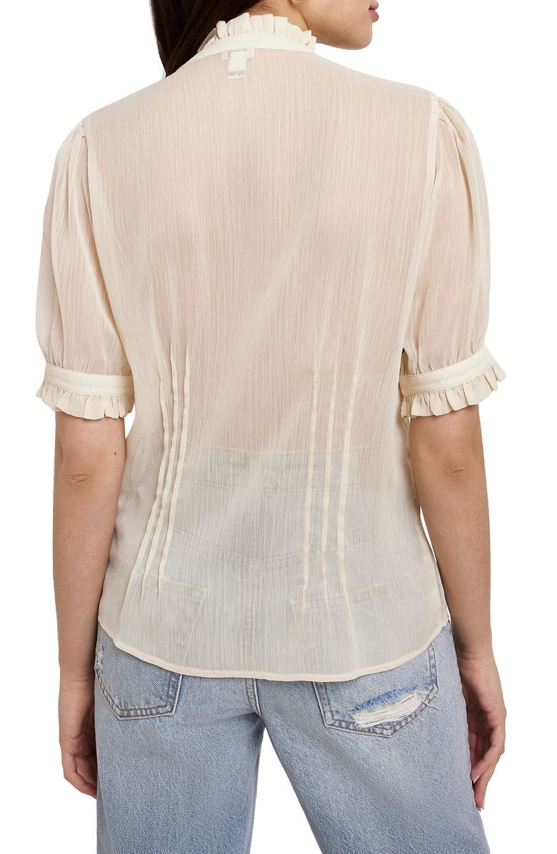River Island Sheer Ruffle Crinkle Chiffon Blouse | Nordstrom