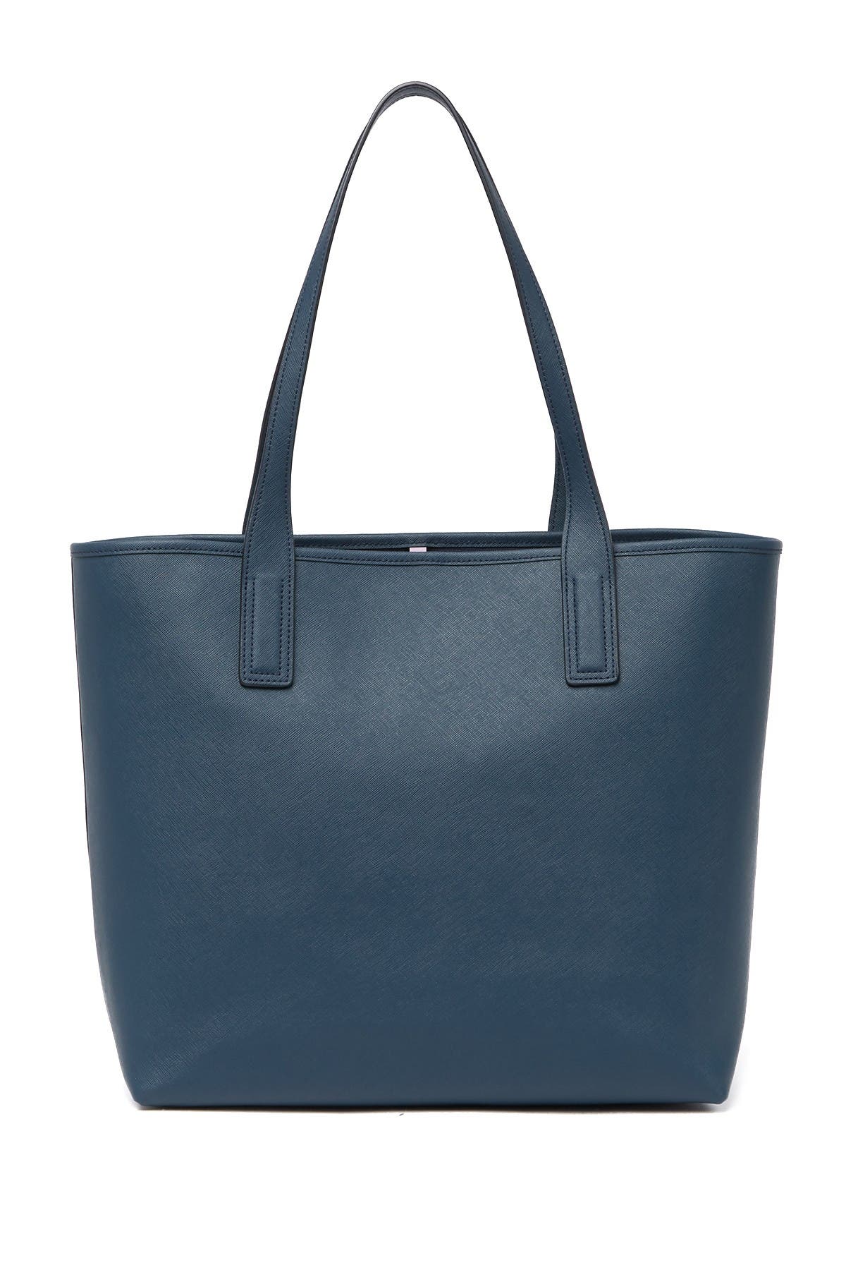 Kate Spade New York leather reiley spade flower applique large tote bag ...
