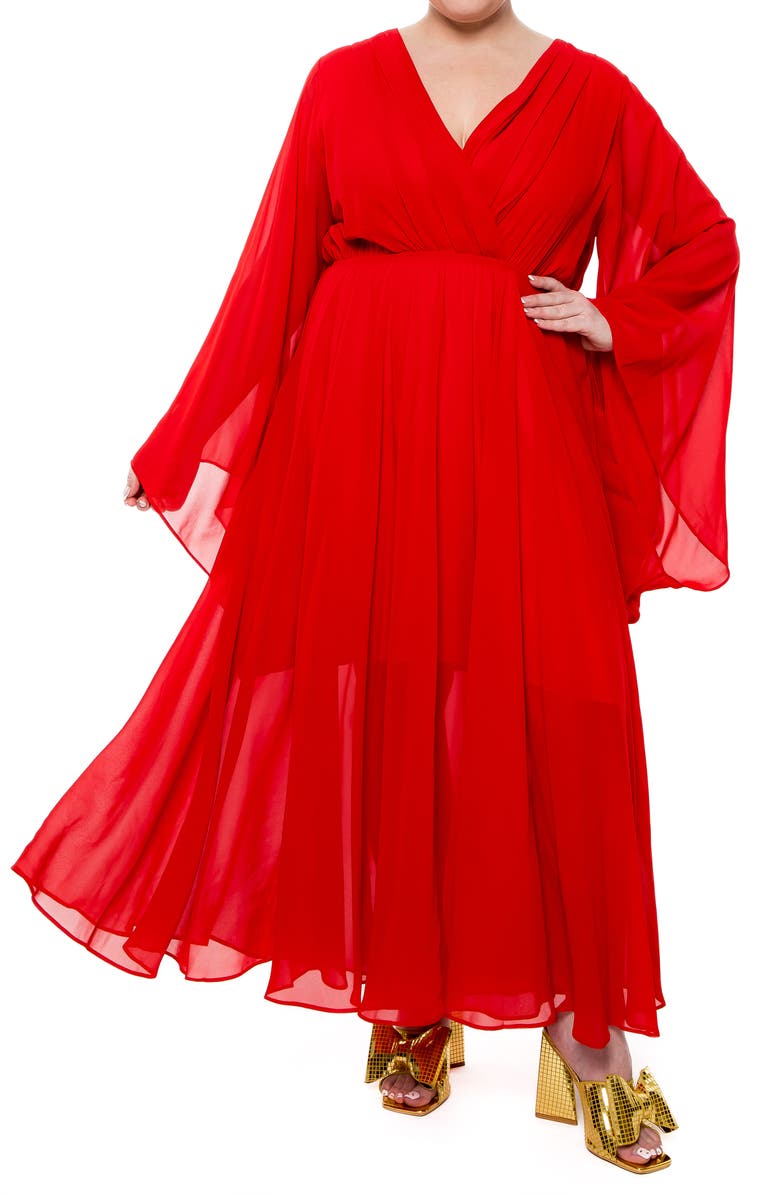 MEGHAN LA Sheer Sunset Maxi Dress | Nordstromrack