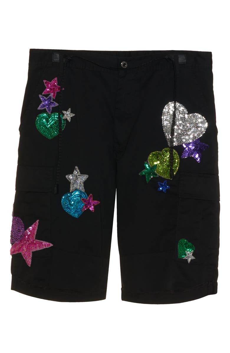 TOM FORD Sequin Patch Cotton Stretch Gabardine Cargo Shorts | Nordstromrack