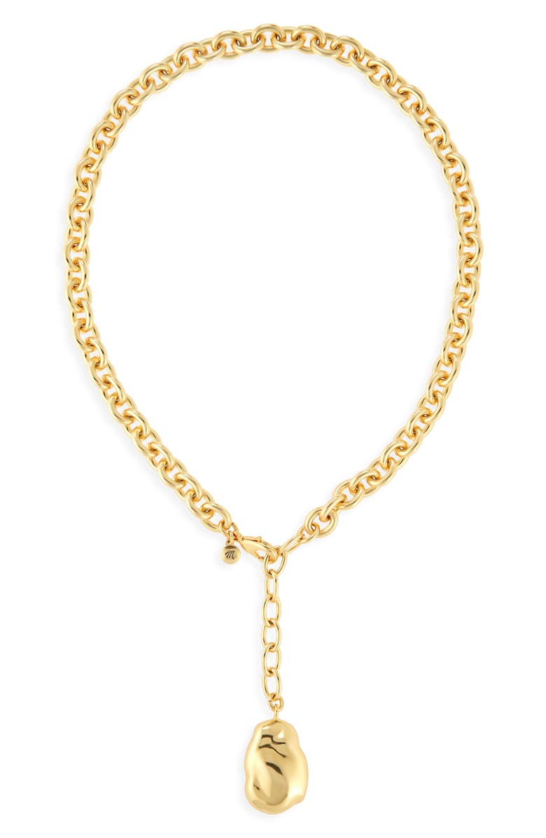 Madewell Sculpted Pearl Chunky Chain Y-Necklace | Nordstrom