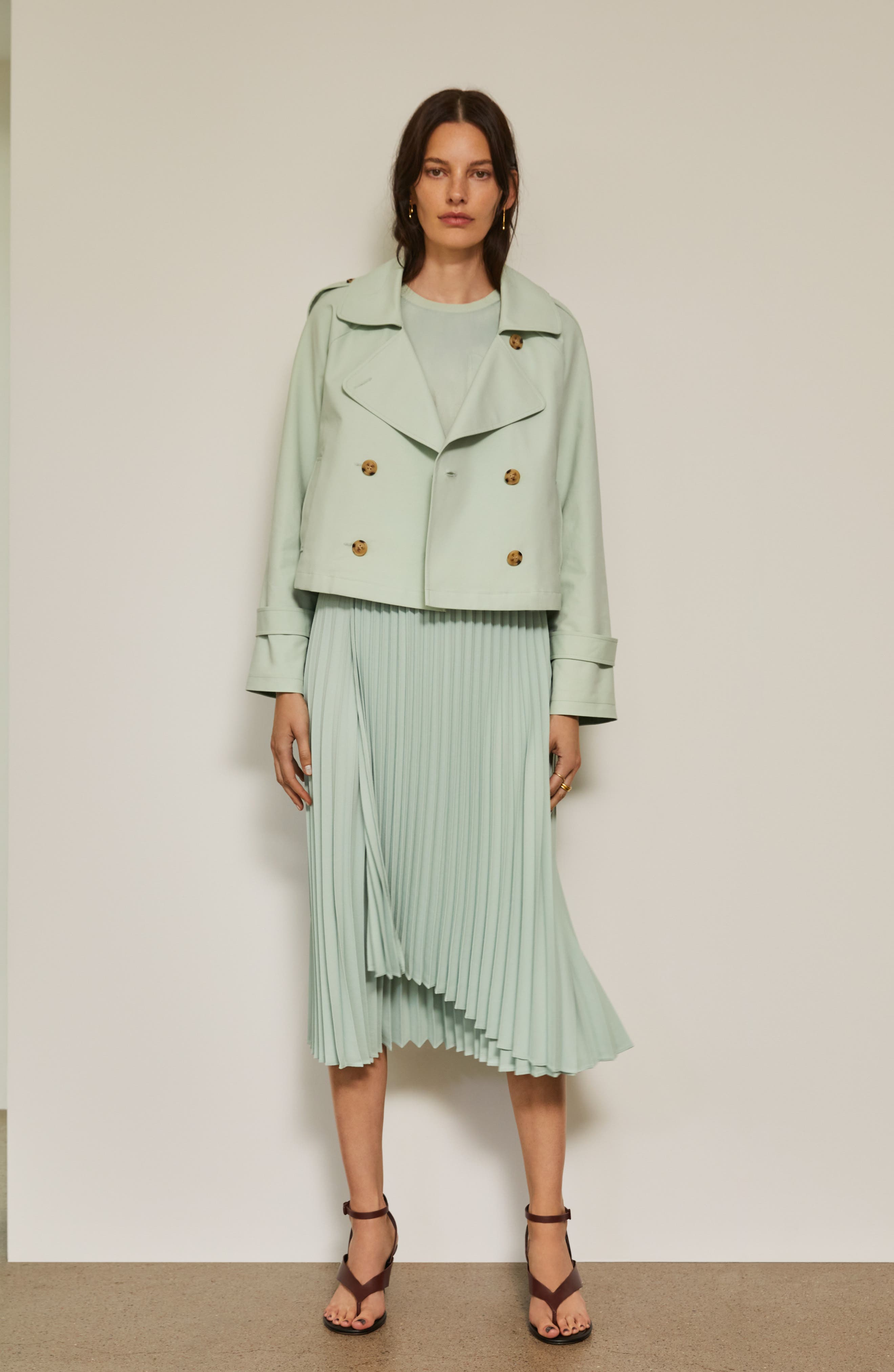 Nordstrom Crop Stretch Cotton Trench Coat | Nordstromrack