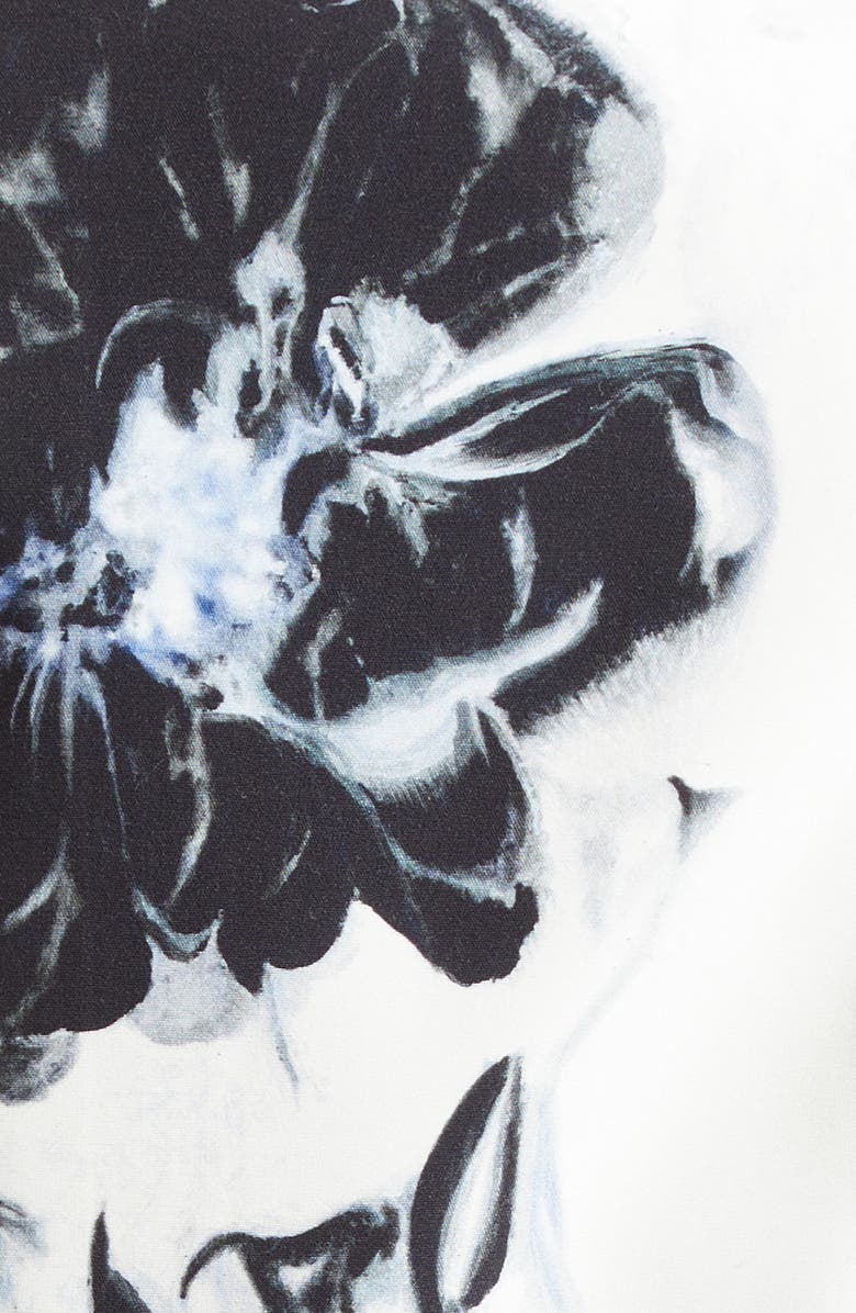 McQueen Chiaroscuro Floral Peaked Lapel One-Button Jacket | Nordstromrack