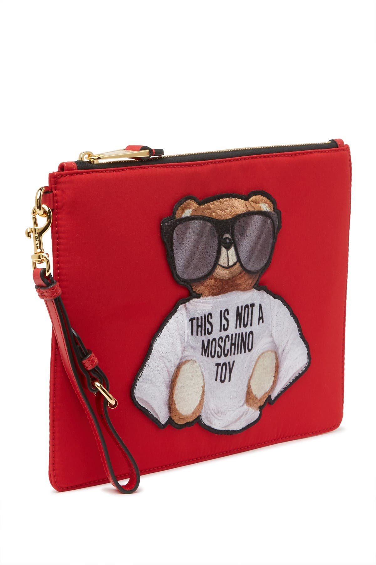 Moschino Teddy Bear Logo Wristlet Pouch | Nordstromrack