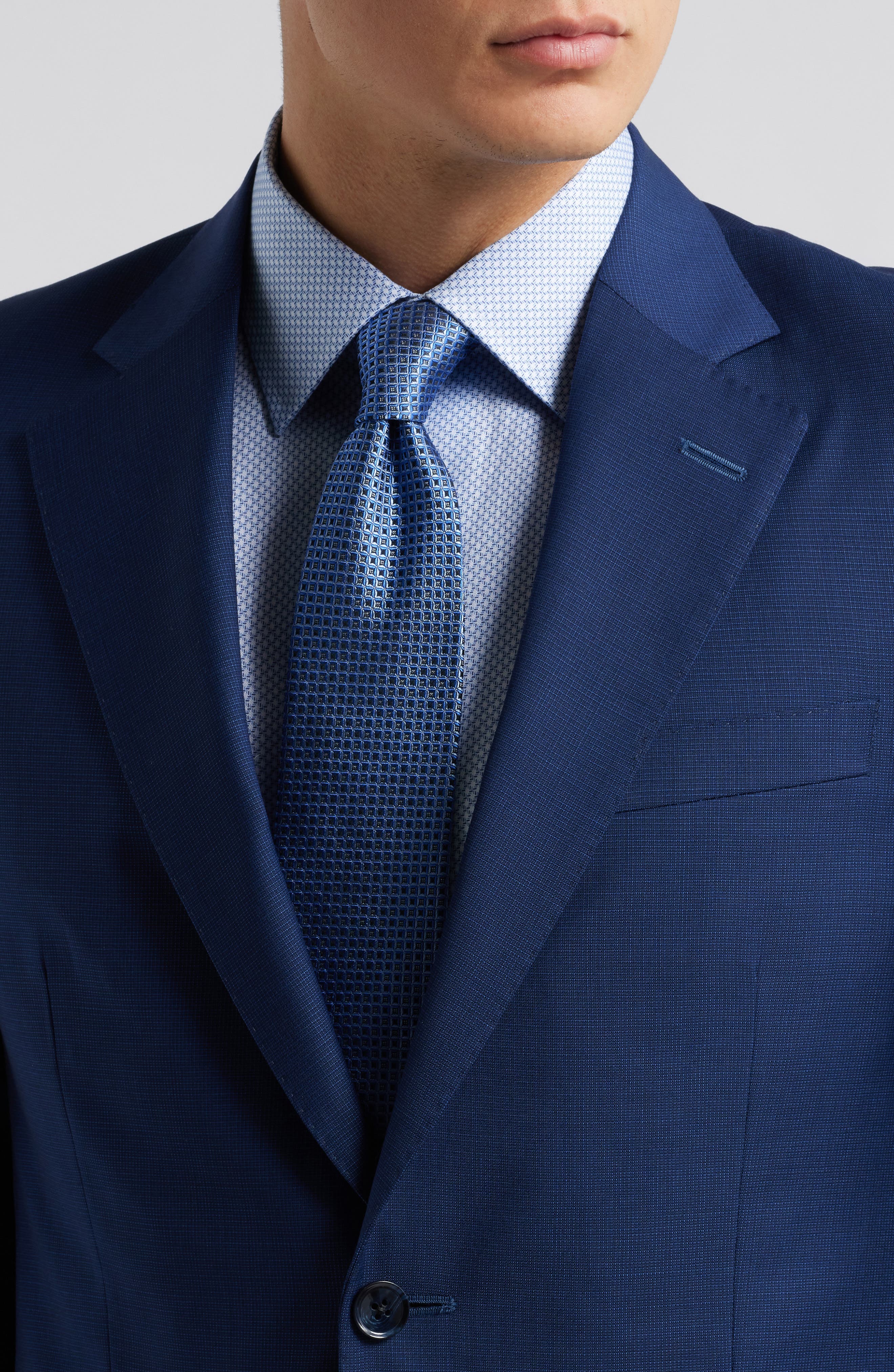 Peter Millar Flynn Classic Fit Navy Textured Wool Suit | Nordstrom