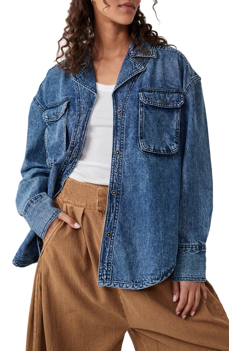 Free People Izzie Denim Cargo Jacket | Nordstrom