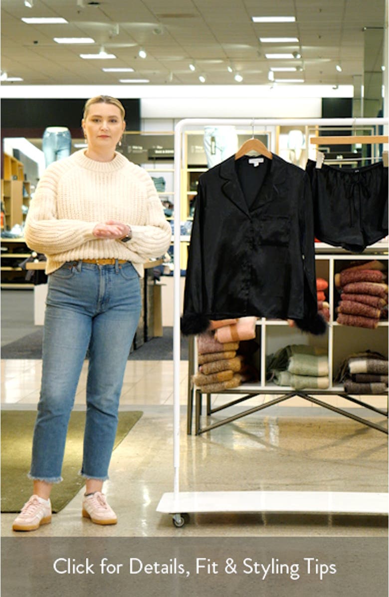 In Bloom by Jonquil Rory Feather Trim Satin Short Pajamas | Nordstromrack