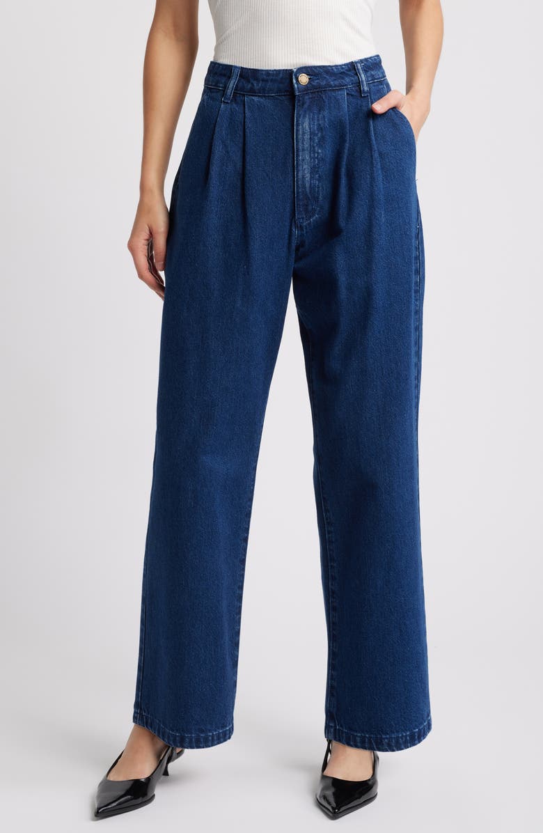 Rolla’s Chloe Pleat Straight Leg Jeans | Nordstromrack
