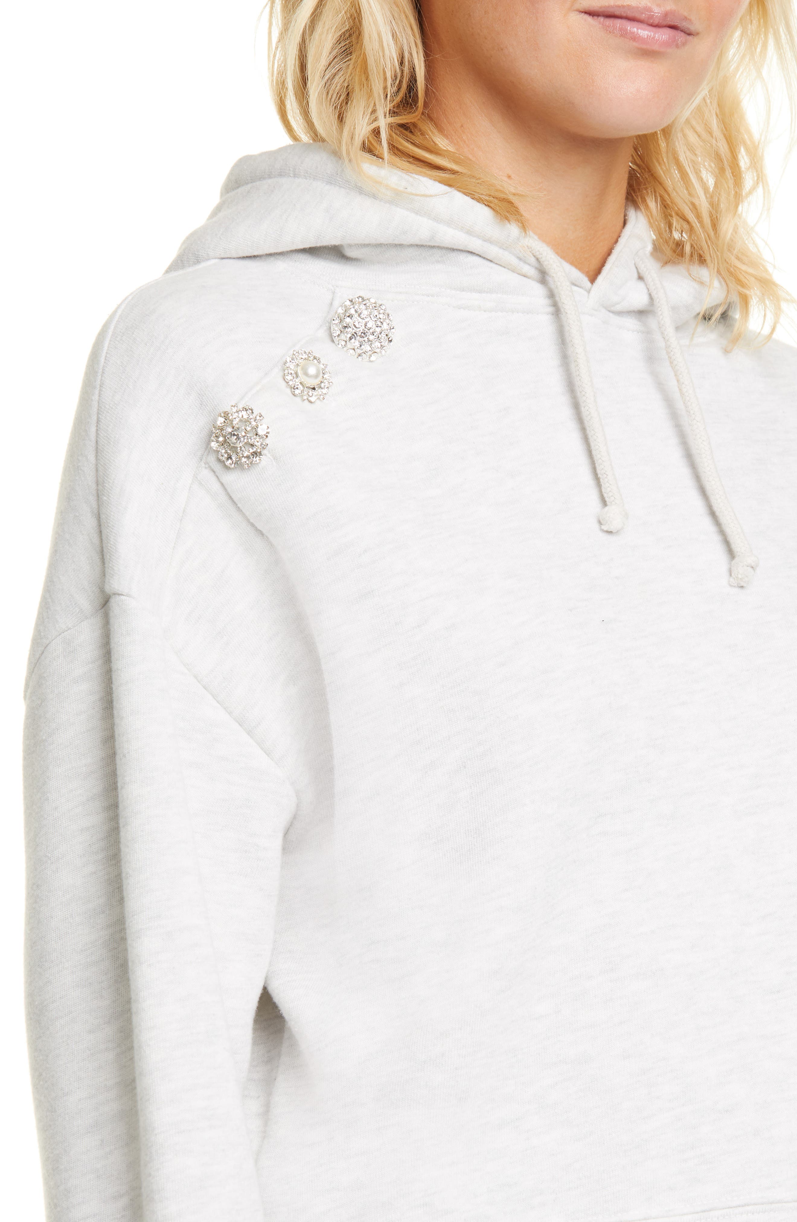ba&sh Rhinestone Detail Hoodie | Nordstromrack