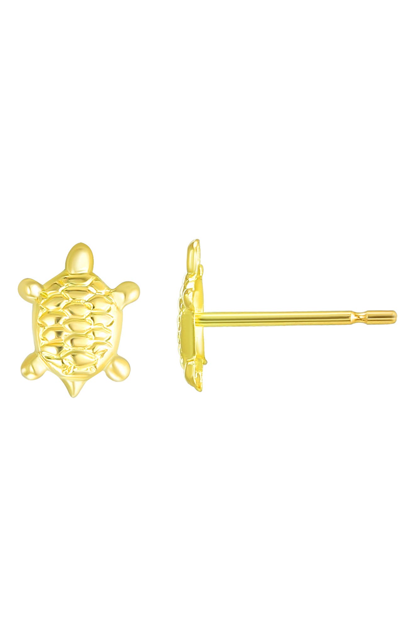 CANDELA JEWELRY 14K Gold Turtle Stud Earrings | Nordstromrack