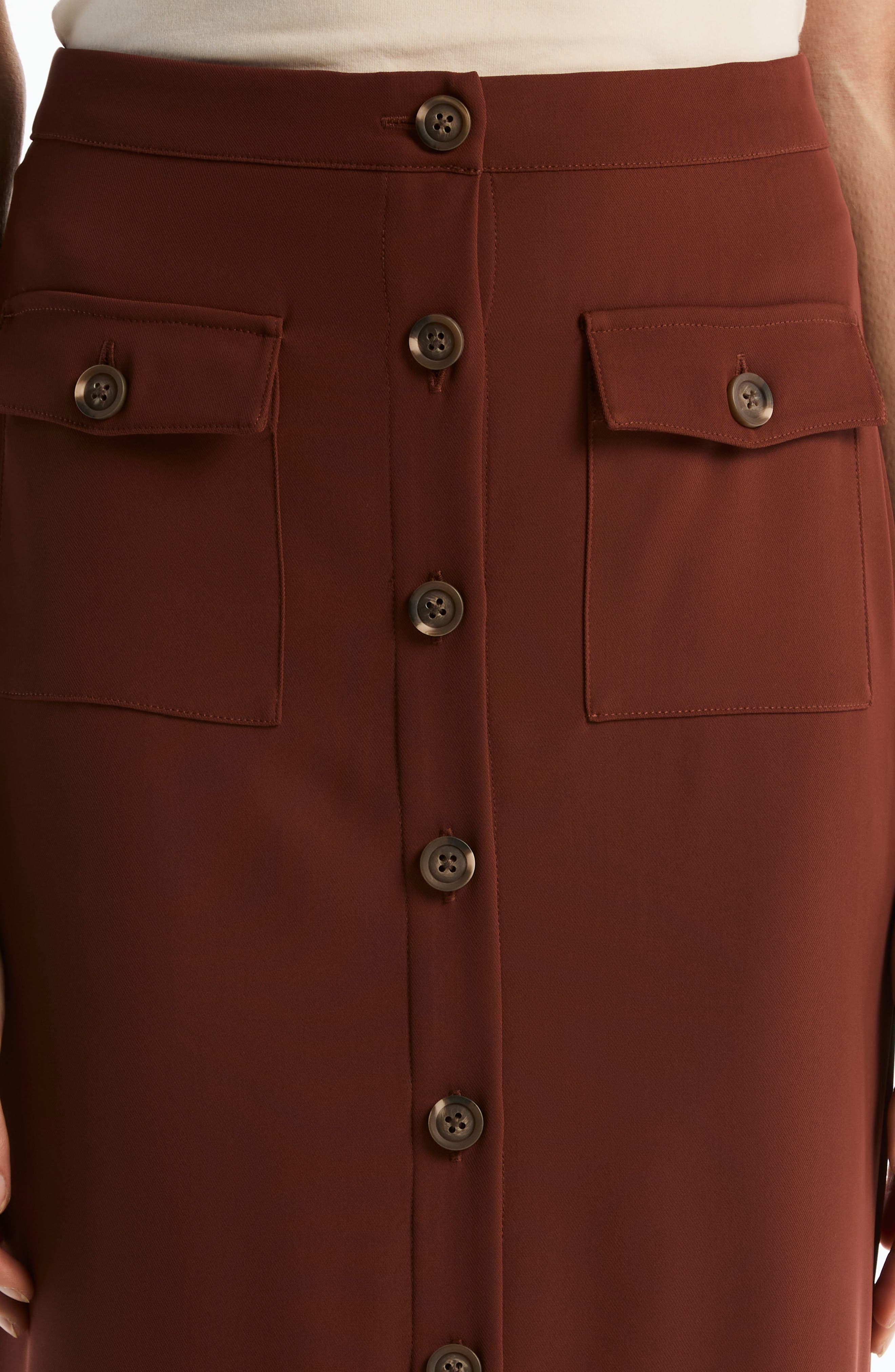 Laundry by Shelli Segal Button Front Midi Skirt (Women) | Nordstromrack