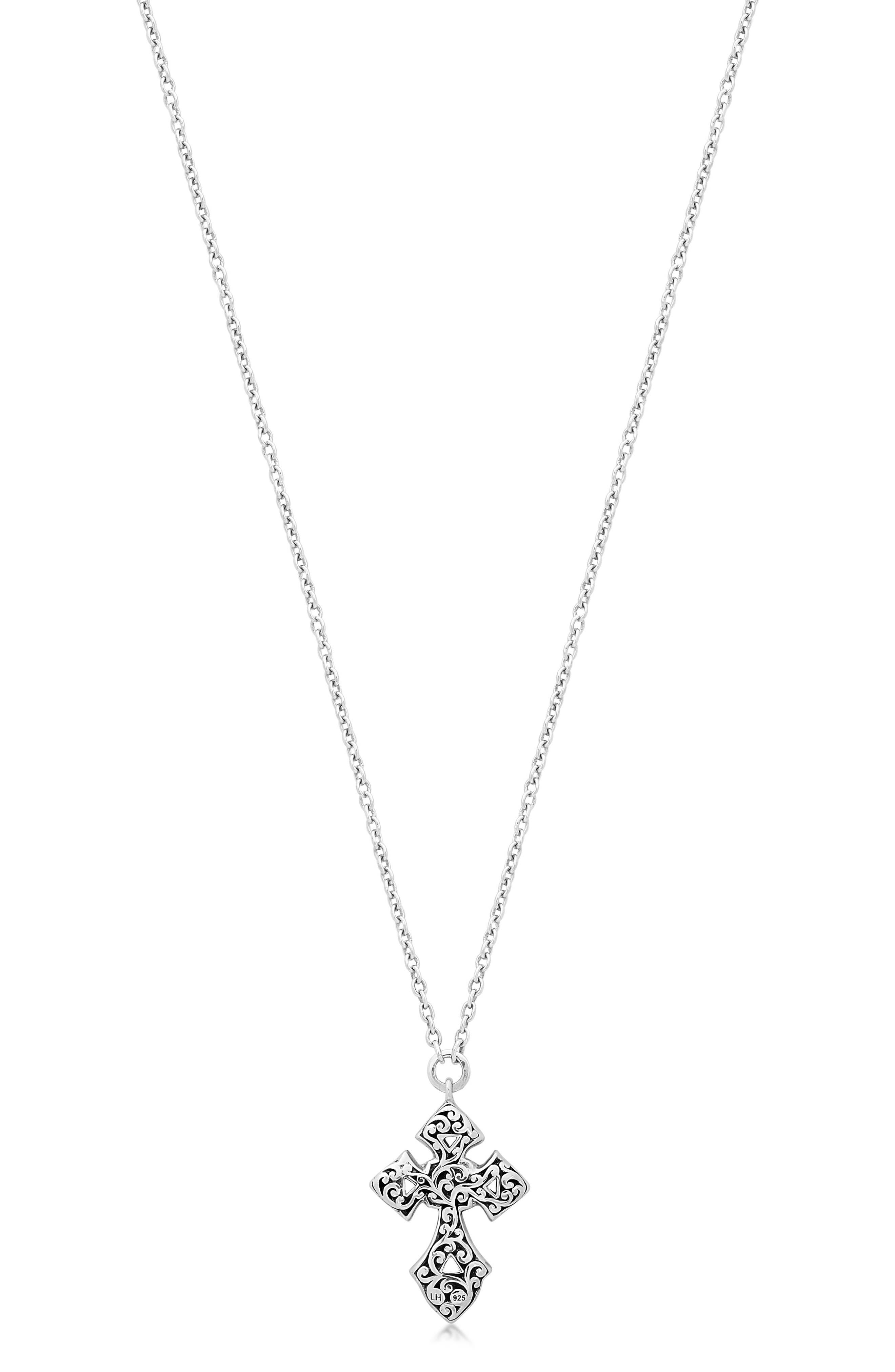 Lois Hill Sterling Silver Diamond Maltese Cross Pendant Necklace - 0 ...
