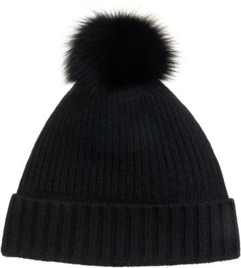 Carolyn Rowan Accessories Chunky Rapper Genuine Fox Fur Pom Cashmere ...