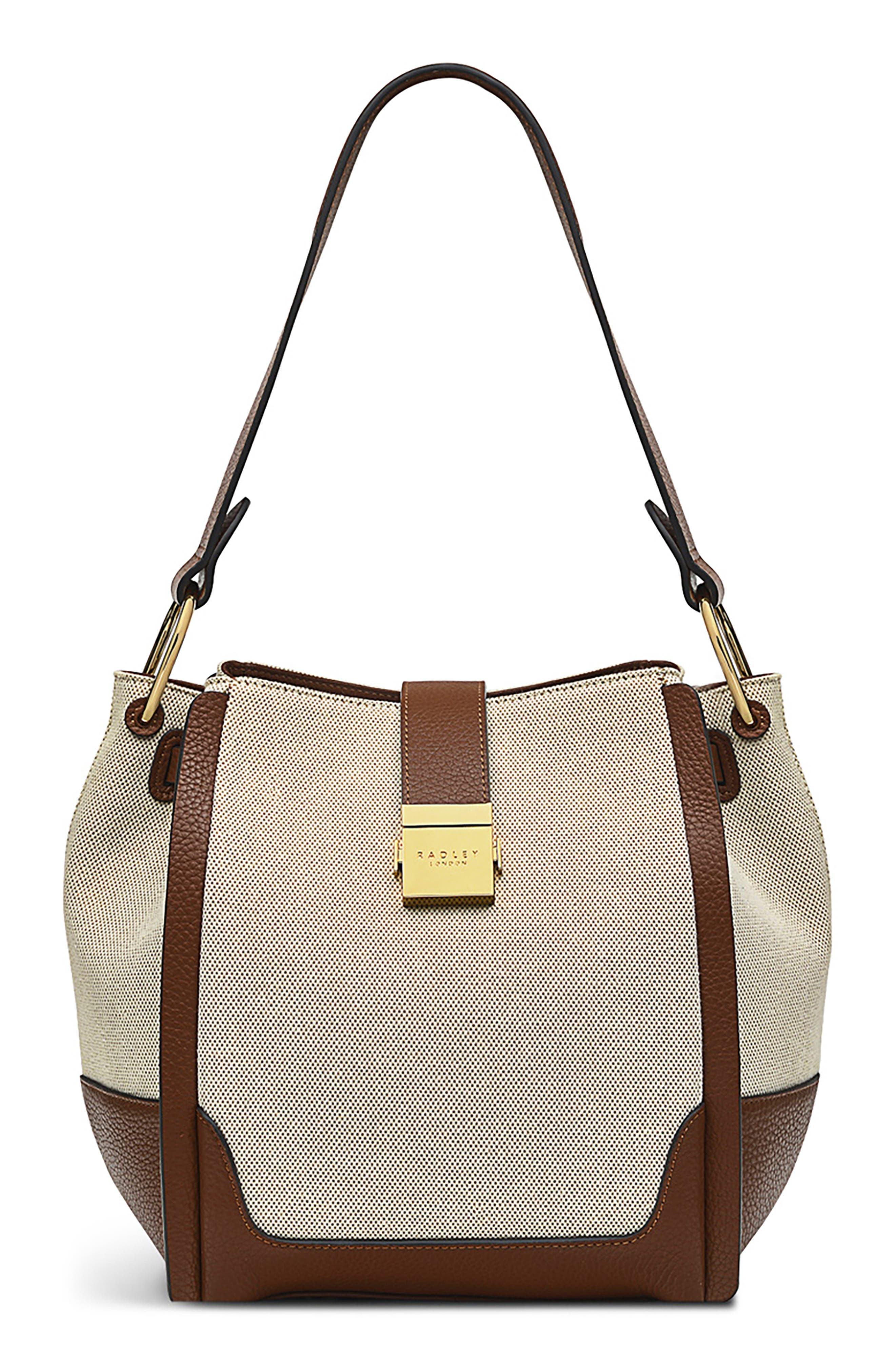 Radley Sloane Street Leather & Canvas Shoulder Bag | Nordstromrack